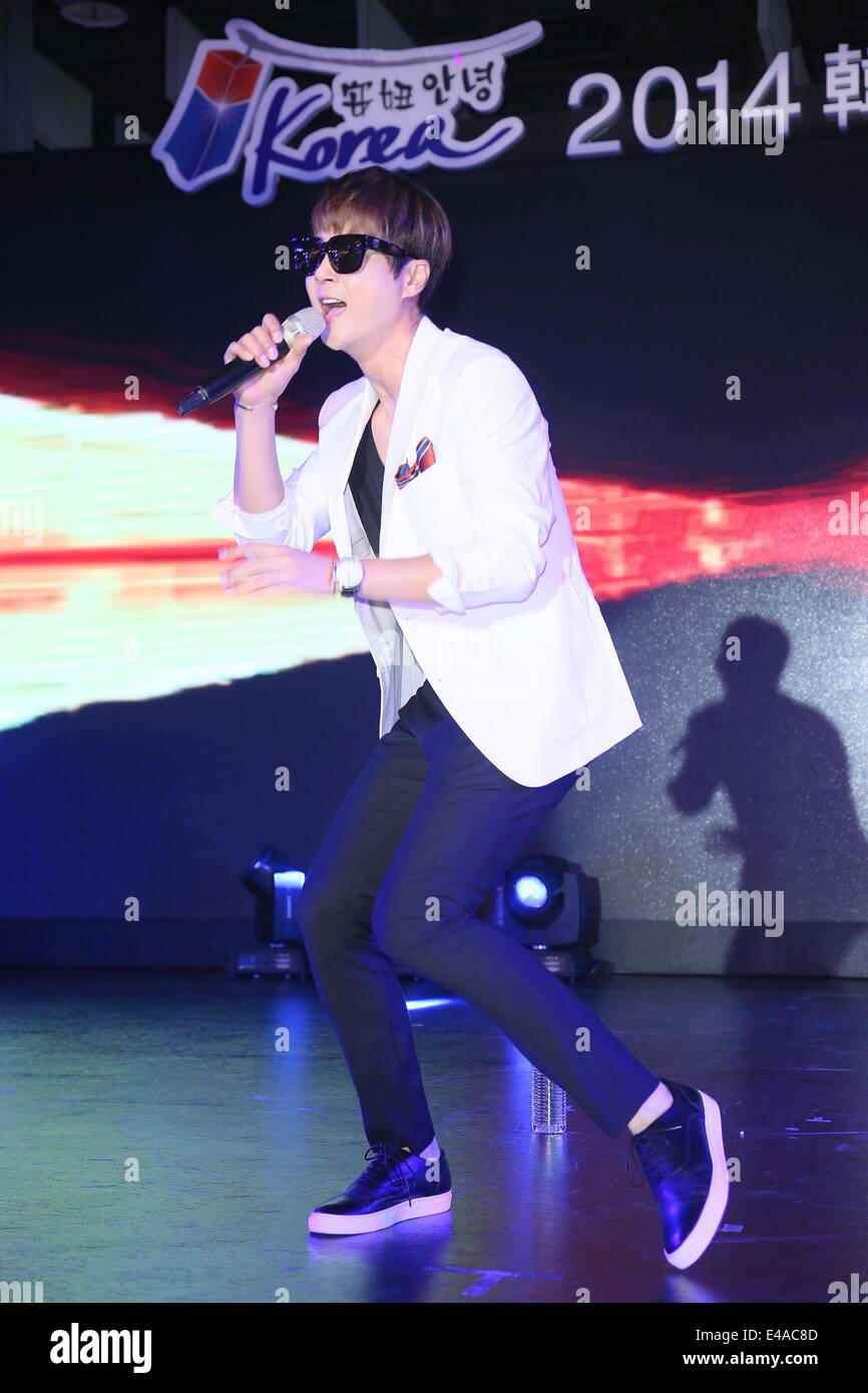Taipei. 5th July, 2014. Shin Hyesung of South Korea boy band Shinhwa ...