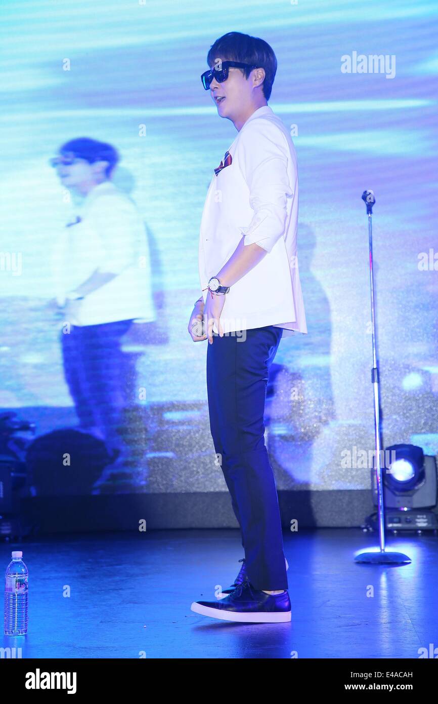 Taipei. 5th July, 2014. Shin Hyesung of South Korea boy band Shinhwa ...