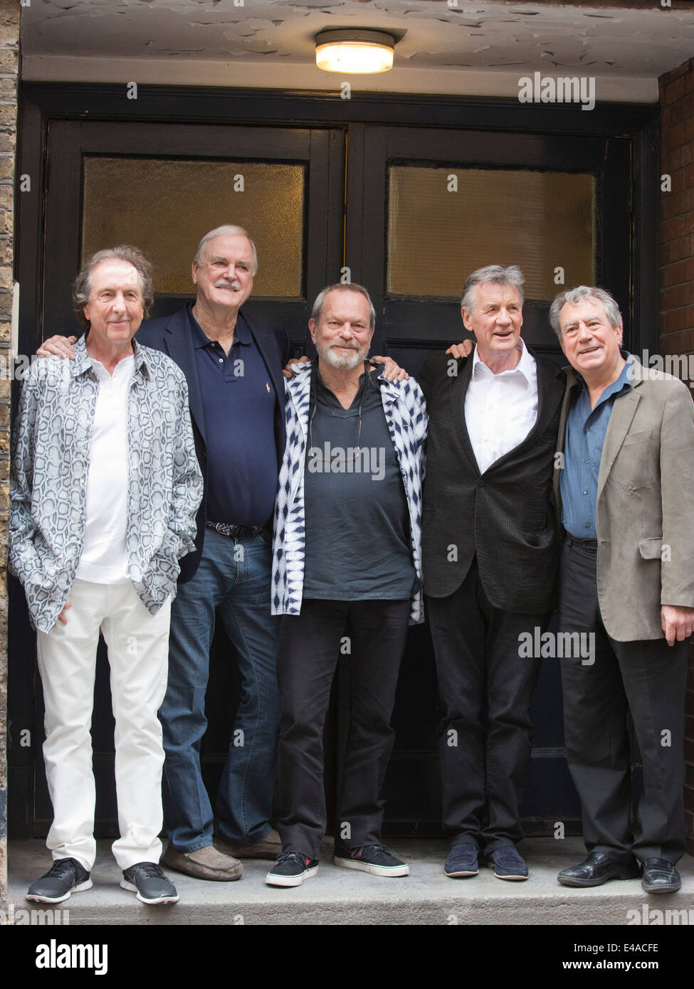 Monty Python members Eric Idle, John Cleese; Terry Gilliam, Michael ...