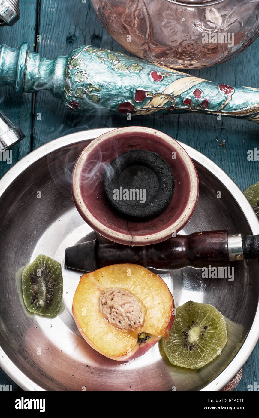 composition with shisha and accessories Stock Photo - Alamy