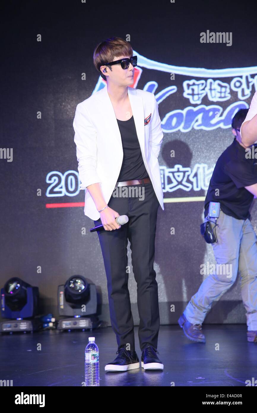 Taipei. 5th July, 2014. Shin Hyesung of South Korea boy band Shinhwa ...