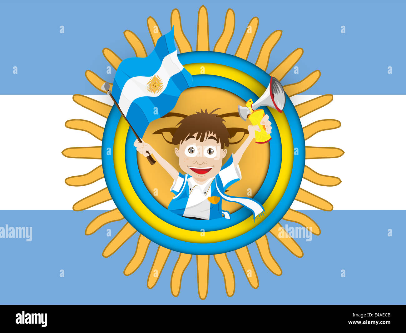 Cartoon people cheering waving hi-res stock photography and images - Alamy