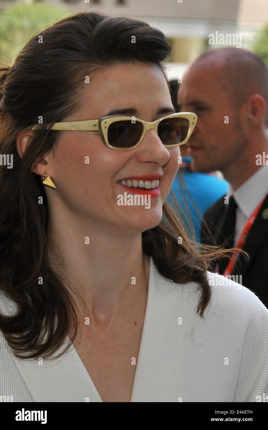 Polish actress Agnieszka Grochowski is seen during a presentation of ...