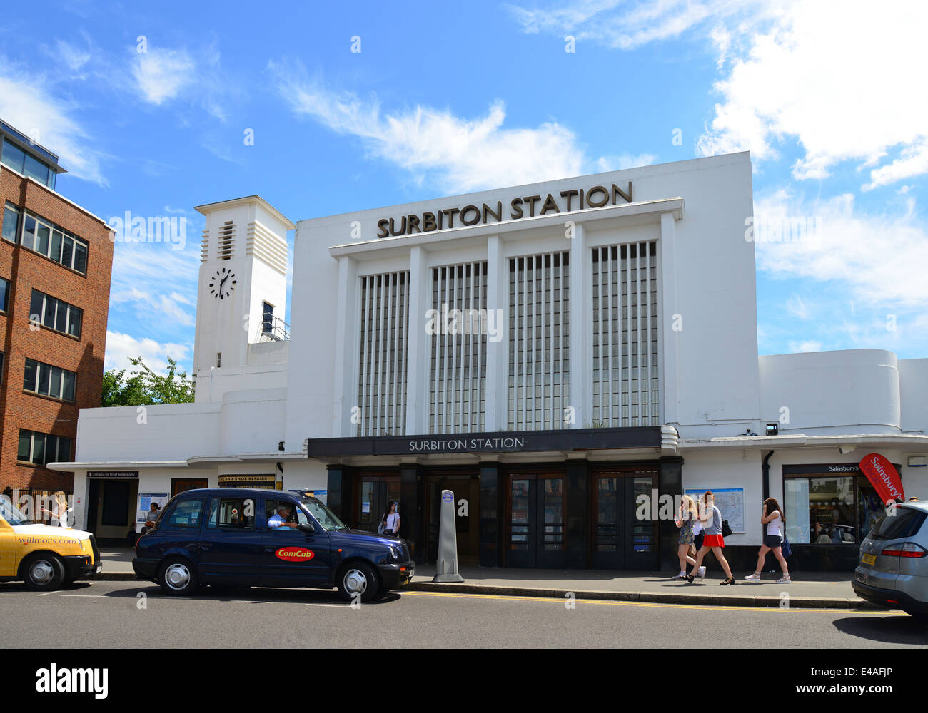 Art Deco Surbiton Railway Station, Surbiton, Royal Borough of Kingston ...