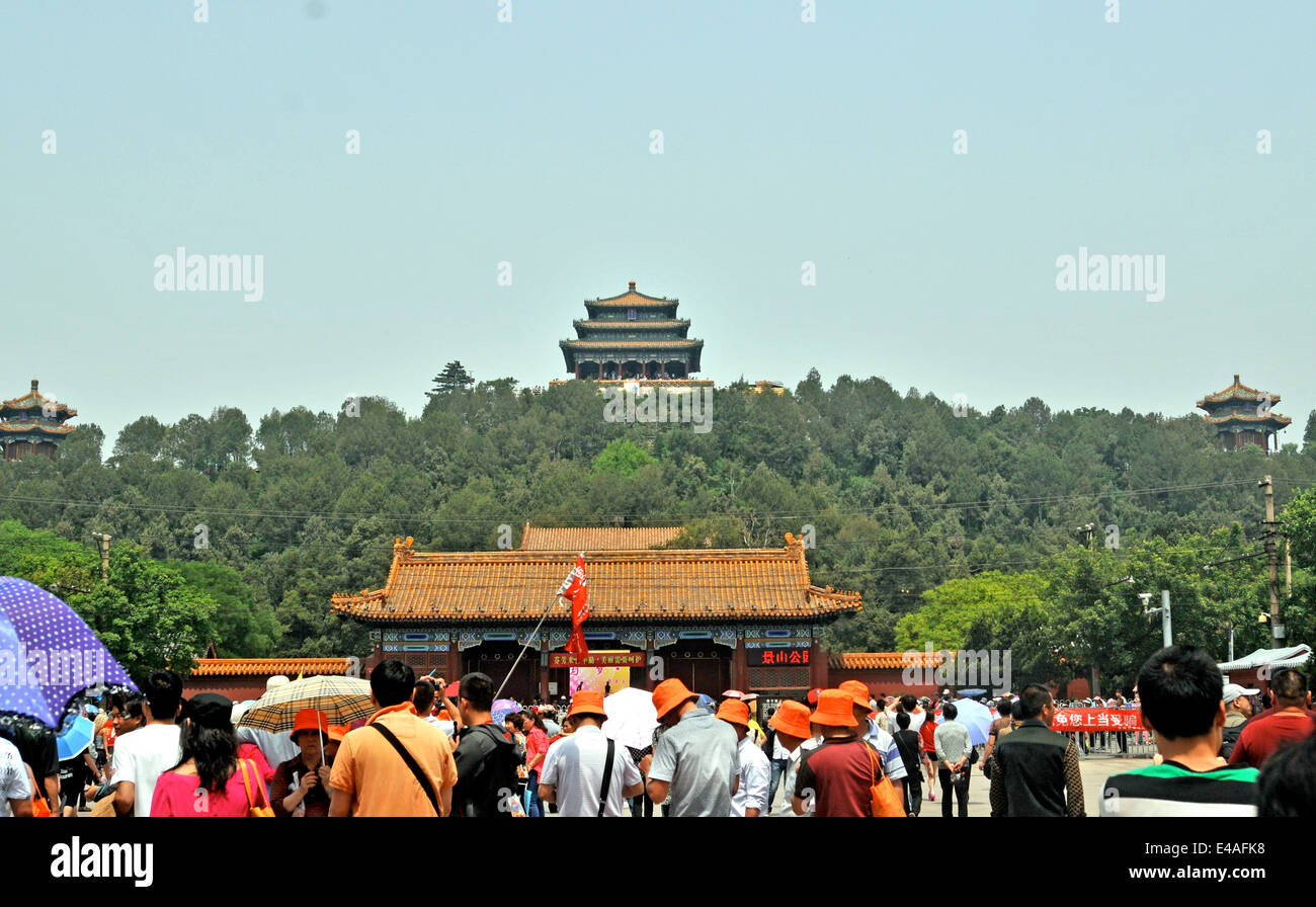 coal hill and the Forbidden City Beijing Stock Photo - Alamy