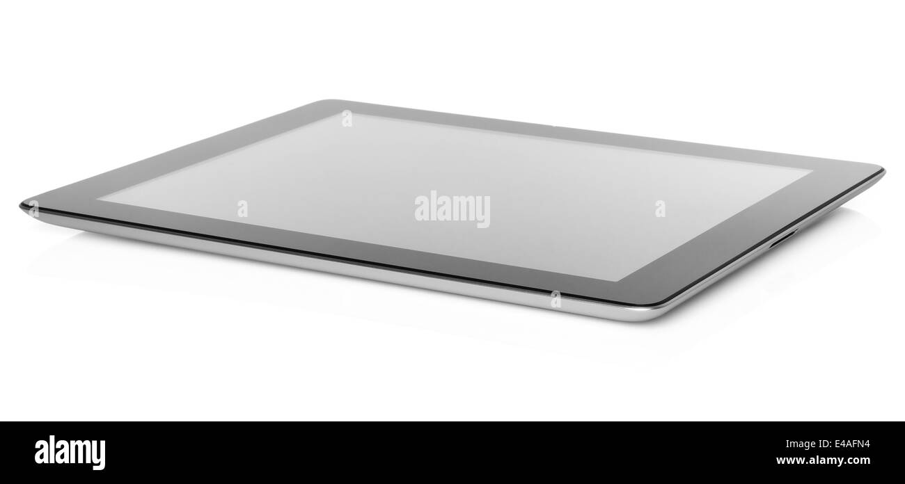 Tablet laptop on desk Black and White Stock Photos & Images - Alamy