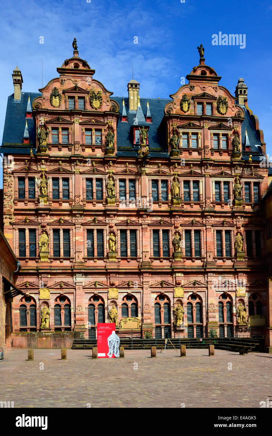 Heidelberg Castle Germany DE Europe Neckar River Stock Photo - Alamy