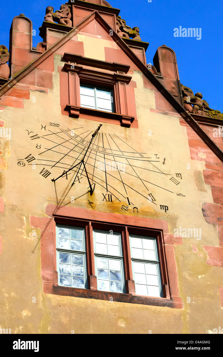 Sundial Heidelberg Castle Germany DE Europe Neckar River Stock Photo ...