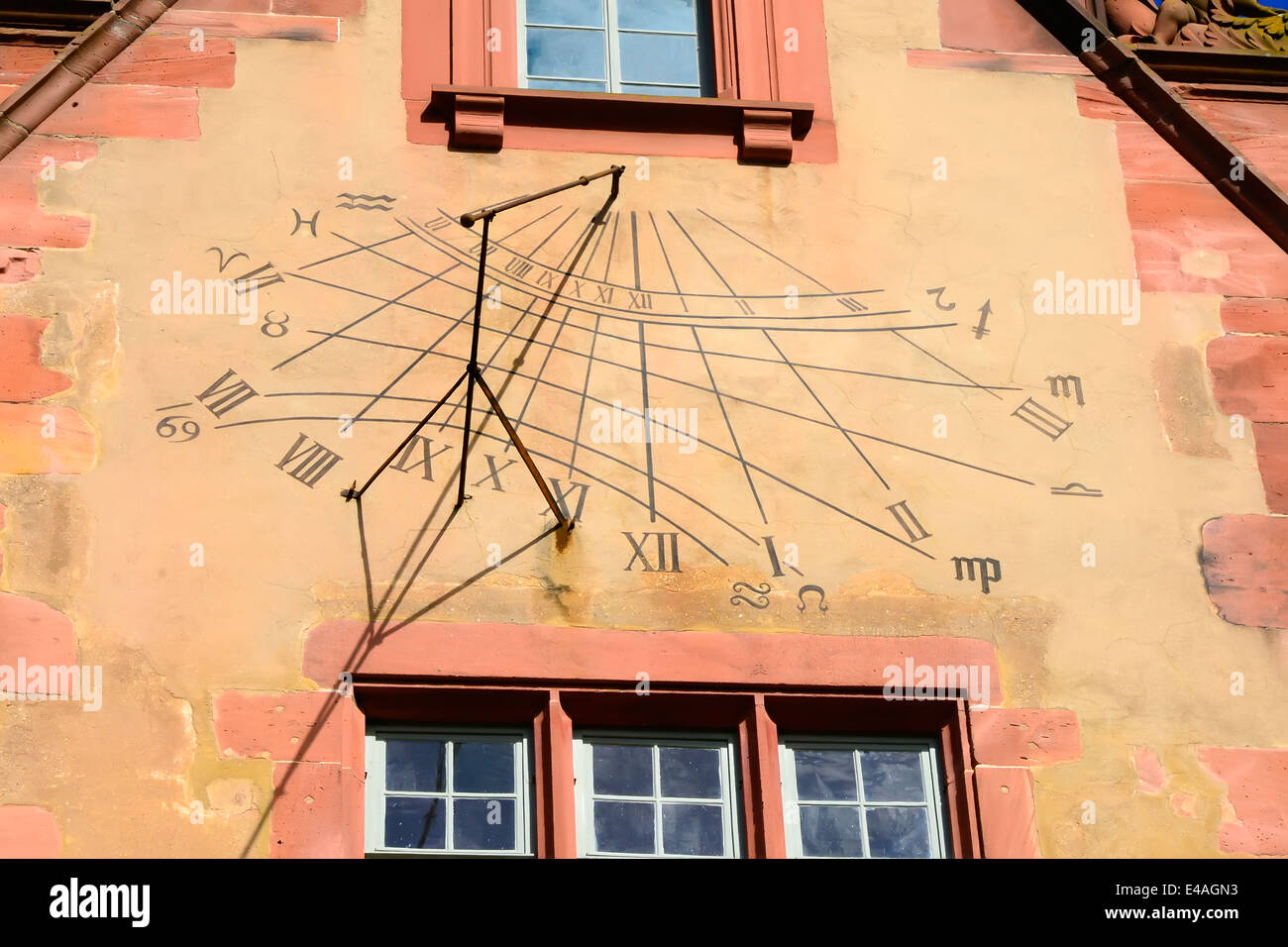 Sundial Heidelberg Castle Germany DE Europe Neckar River Stock Photo ...