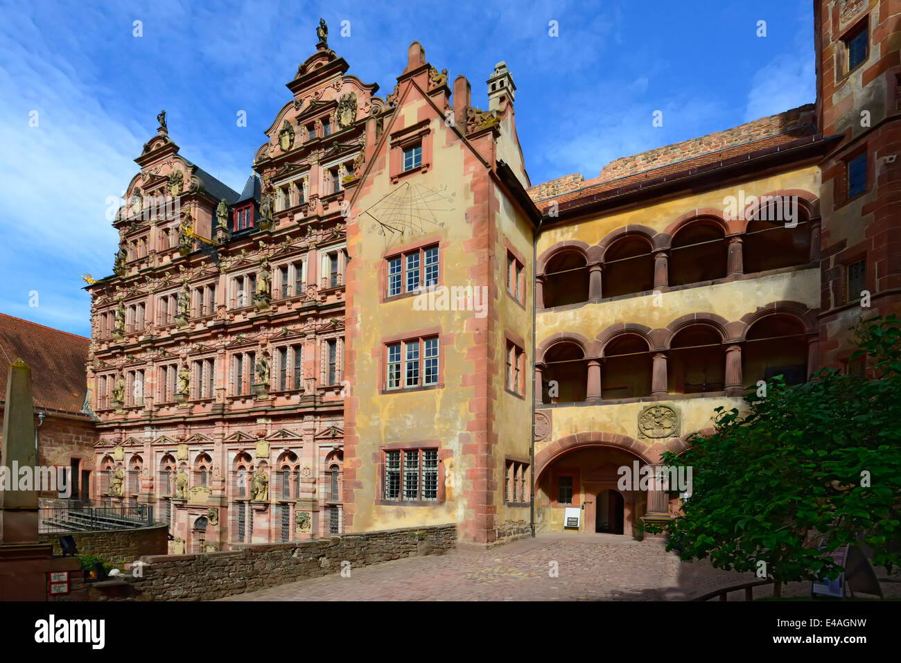 Heidelberg Castle Germany DE Europe Neckar River Stock Photo - Alamy