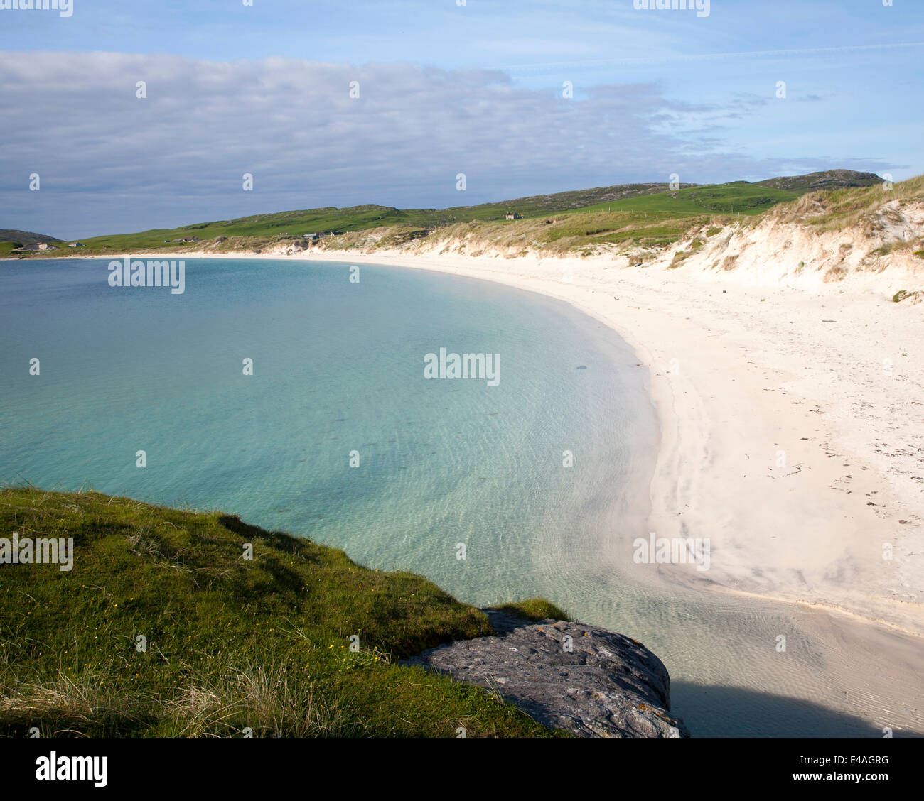 Sandy beach on Vatersay Isle of Barra, Outer Hebrides, Scotland Stock ...