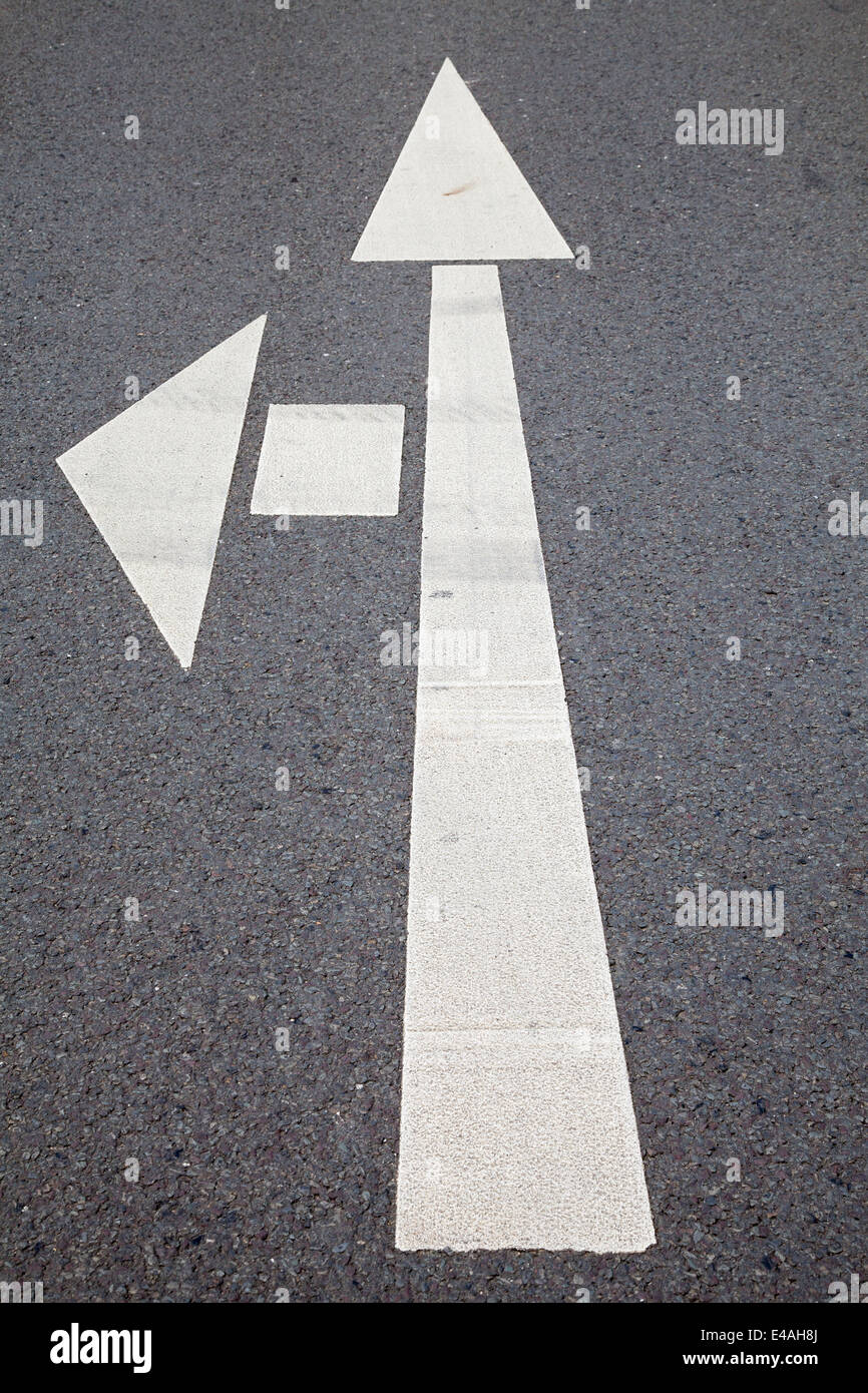 Road marking, Arrows Stock Photo - Alamy