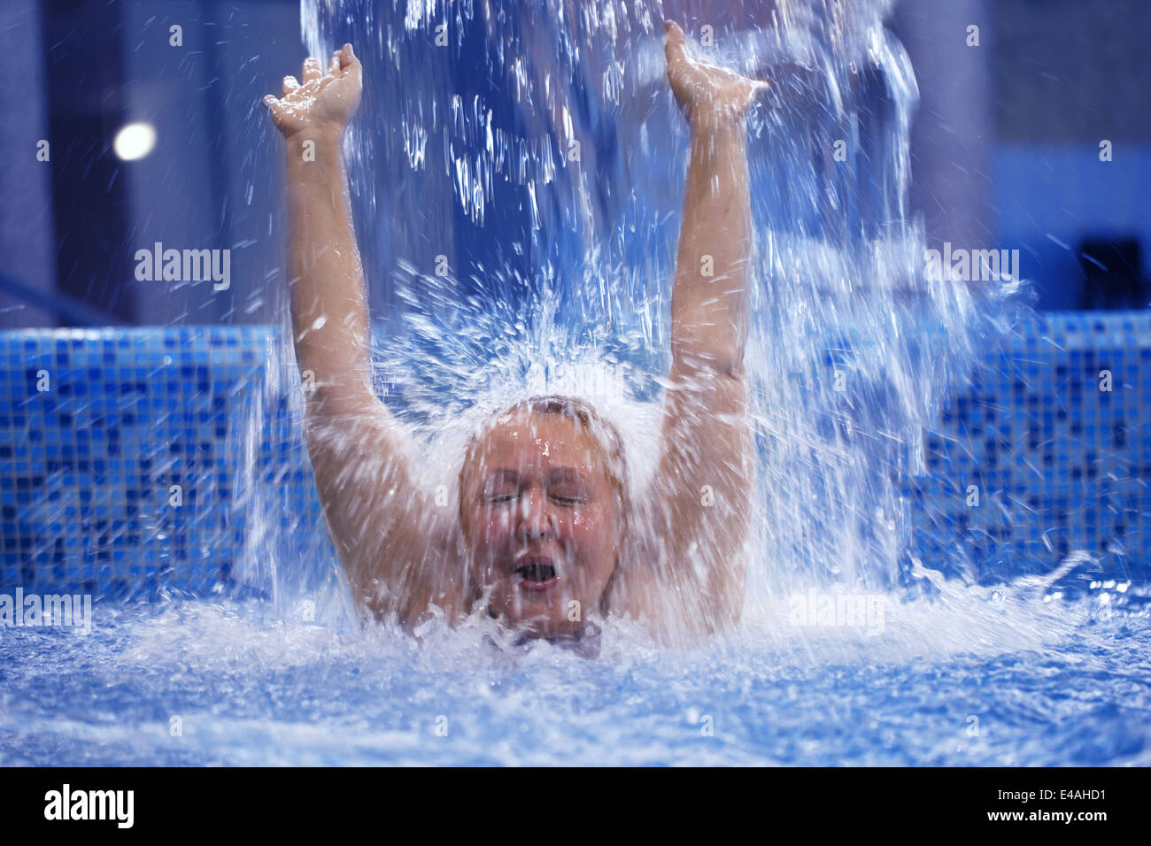 Woman shower stream swim hi-res stock photography and images - Alamy