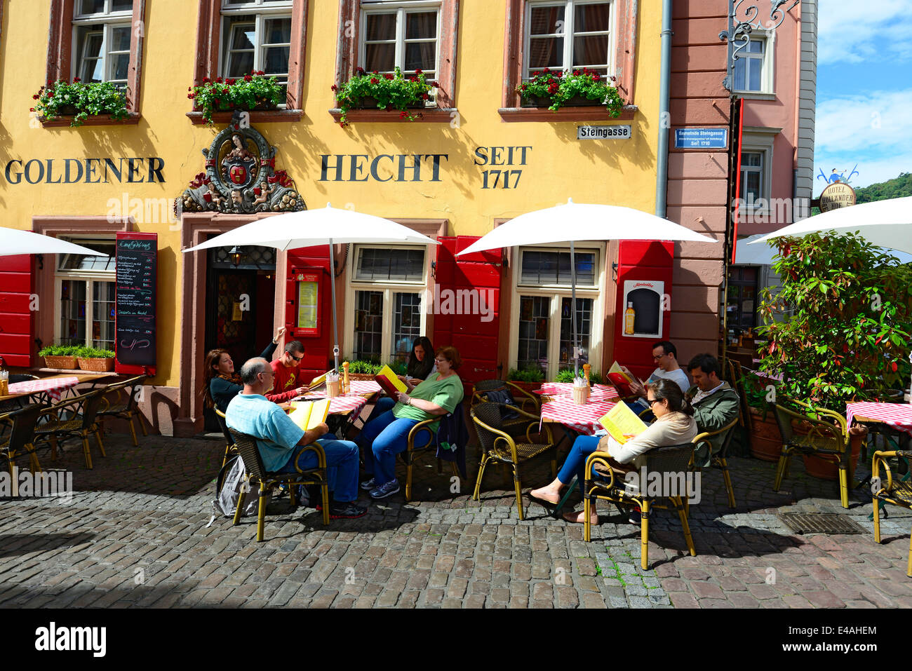 Cafe Heidelberg Germany DE Europe Neckar River Stock Photo - Alamy