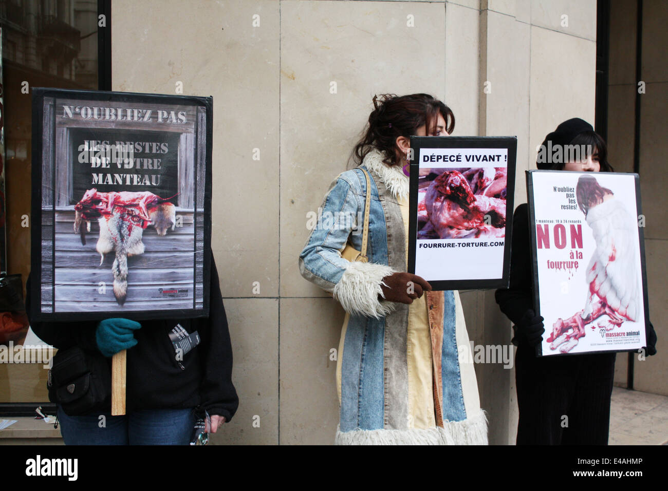 Protest against animal torture, animal experimentation and fur, Lyon ...