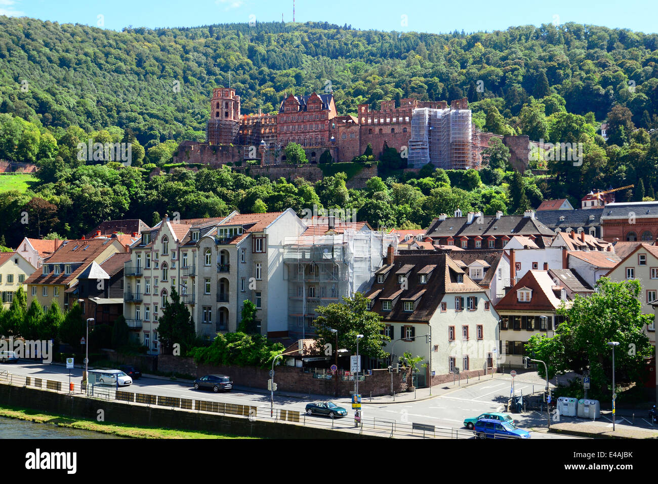 Heidelberg Castle Germany DE Europe Neckar River Stock Photo - Alamy
