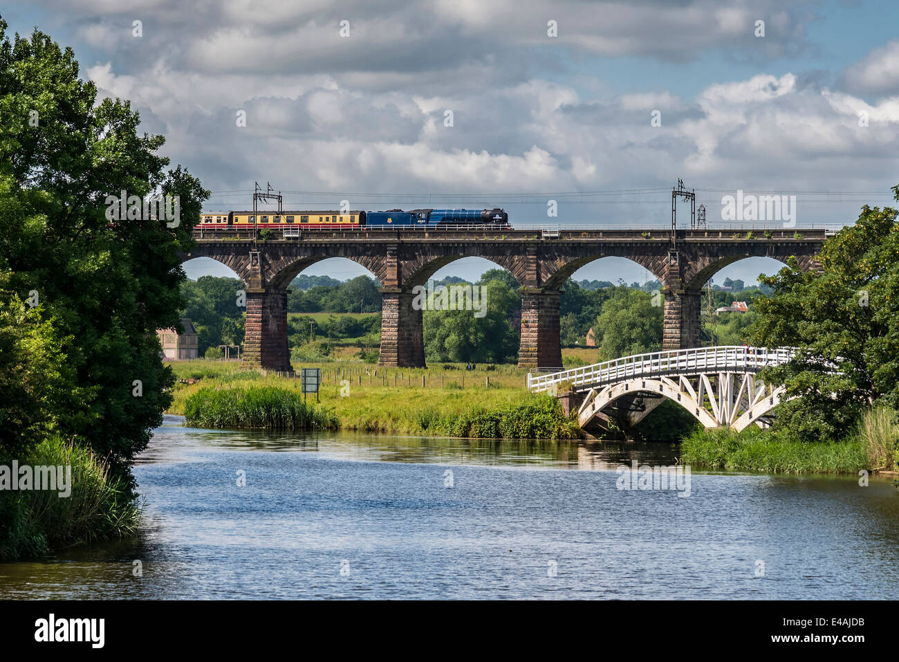 The Border Raiders railtour hauled by A4 Pacific steam locomotive ...