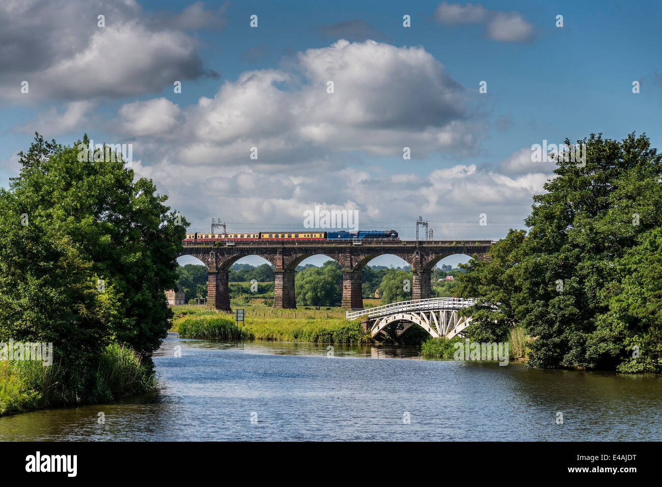 The Border Raiders railtour hauled by A4 Pacific steam locomotive ...
