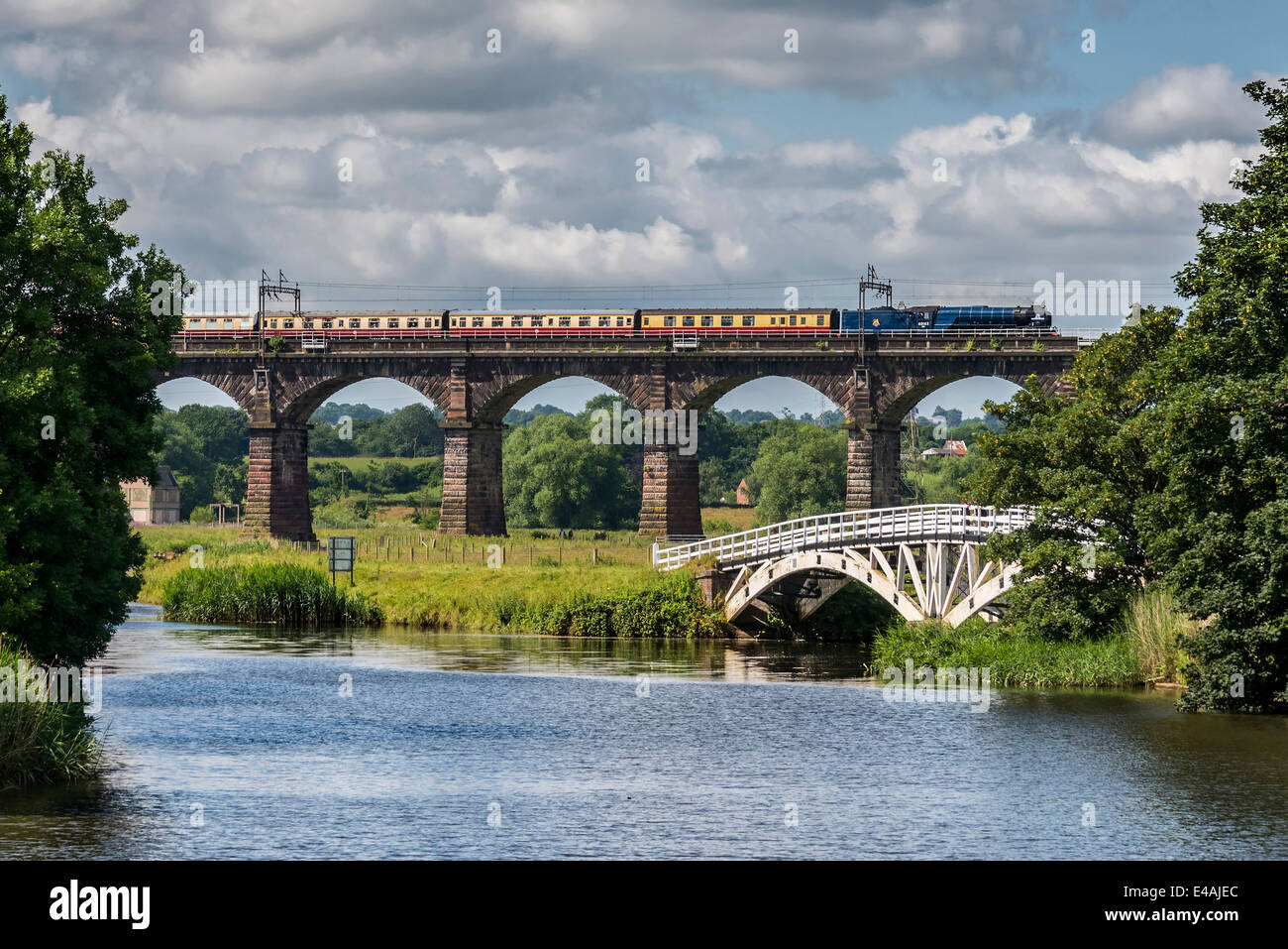 The Border Raiders railtour hauled by A4 Pacific steam locomotive ...