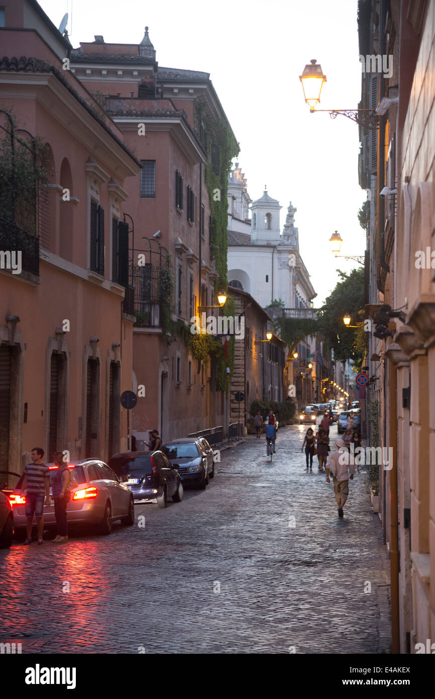 Via Giulia's arch, Rome, Italy Stock Photo - Alamy