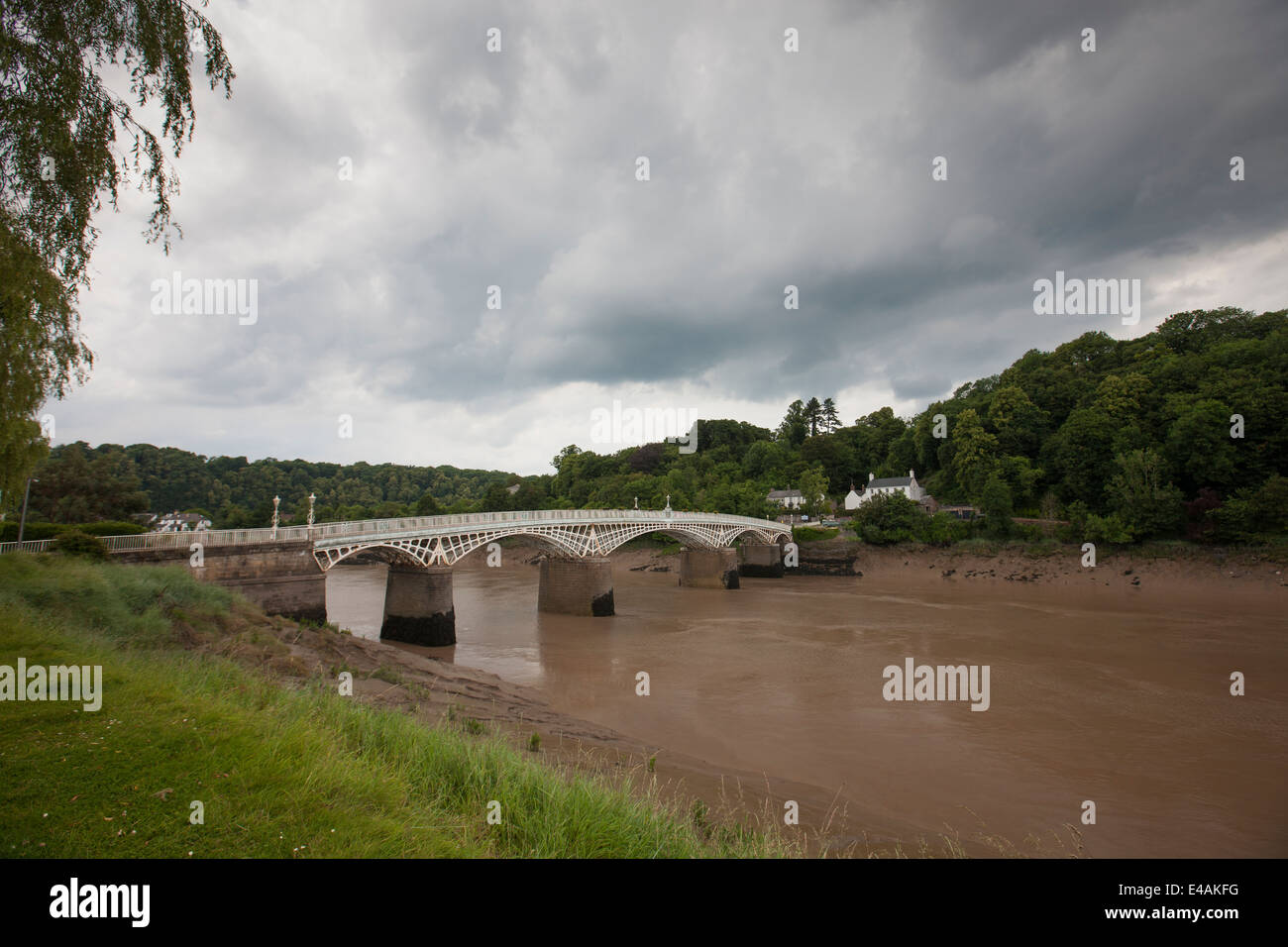 Old bridge over the River Wye at Chepstow, Wales Stock Photo - Alamy