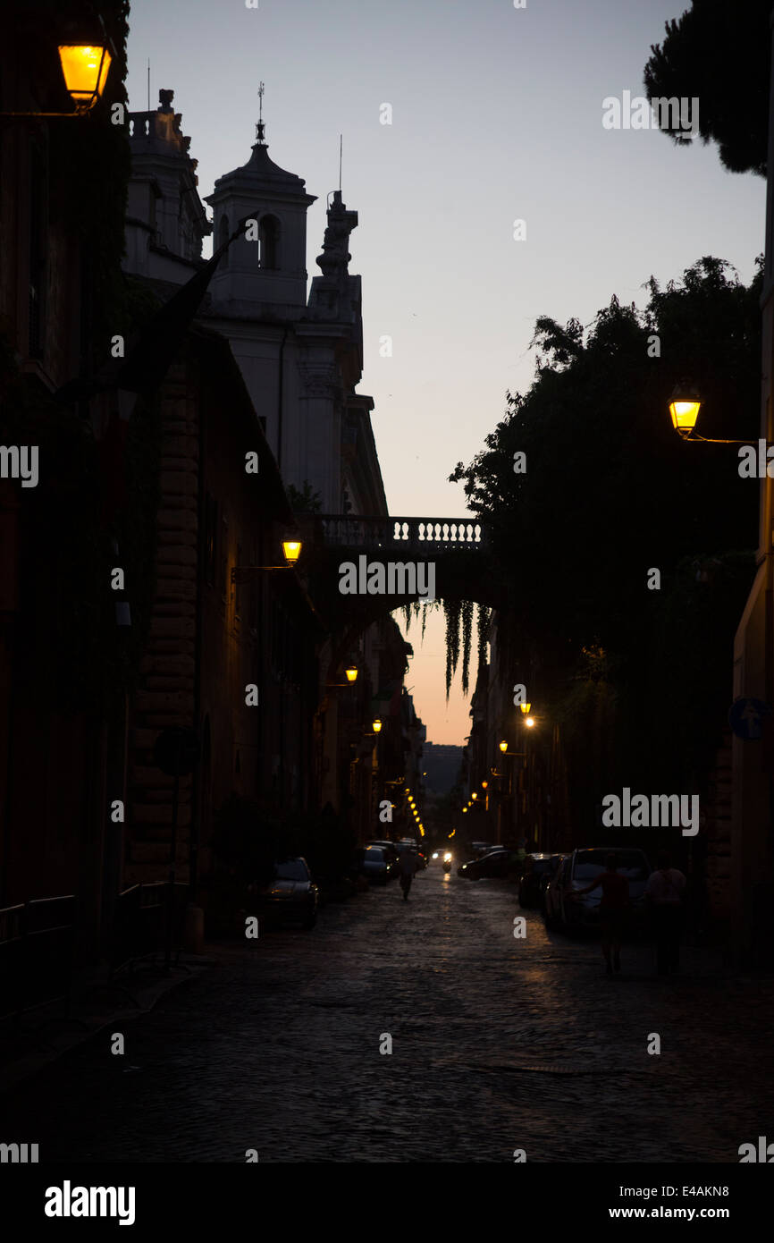 Via Giulia's arch, Rome, Italy Stock Photo - Alamy