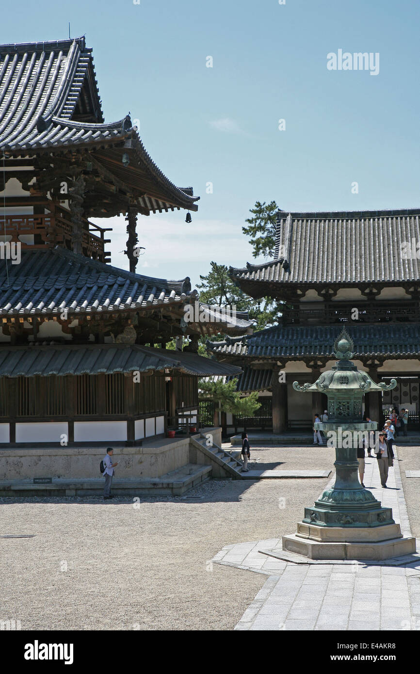 Horyuji temple complex Stock Photo - Alamy
