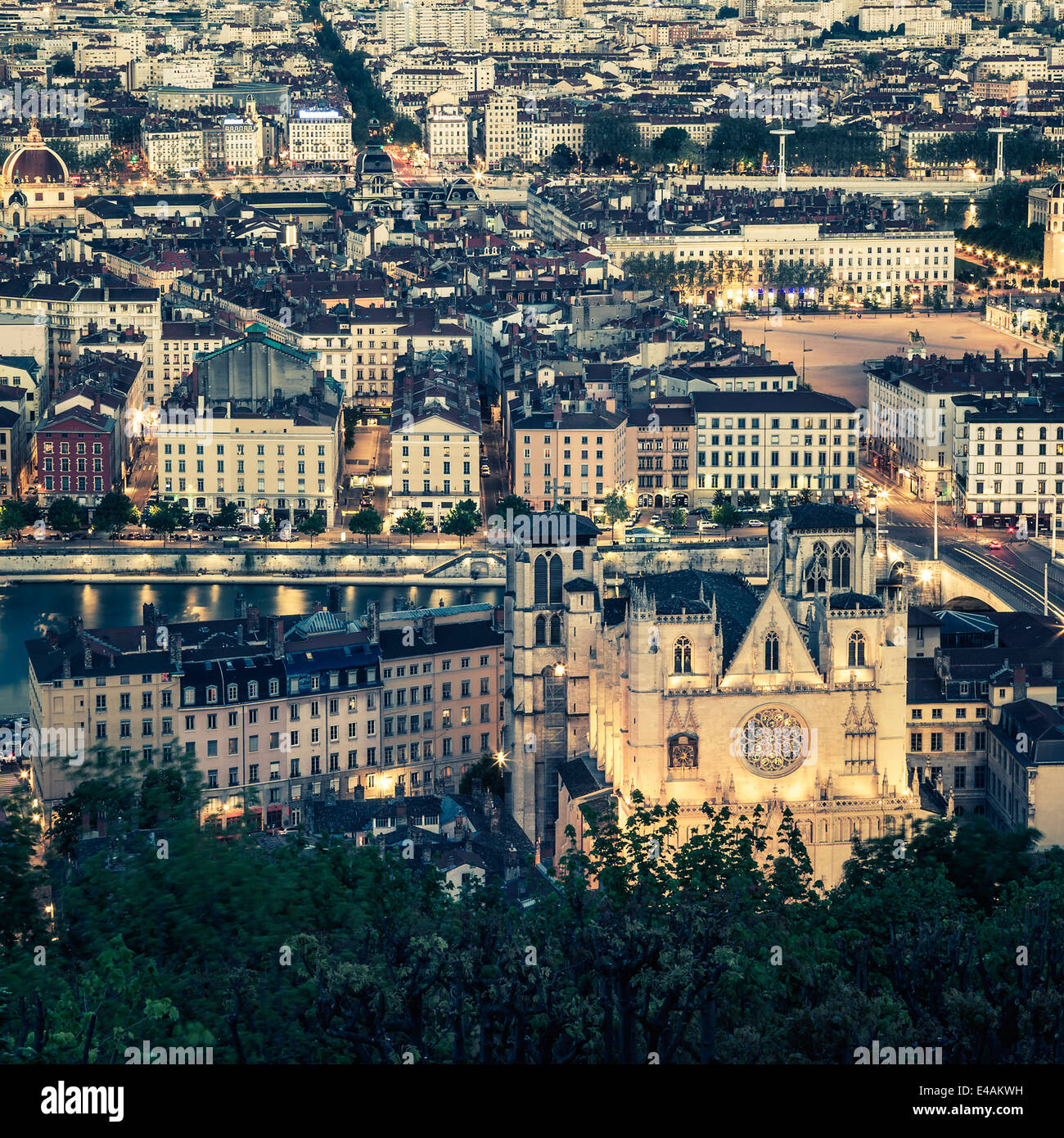 Night view from lyon hi-res stock photography and images - Alamy