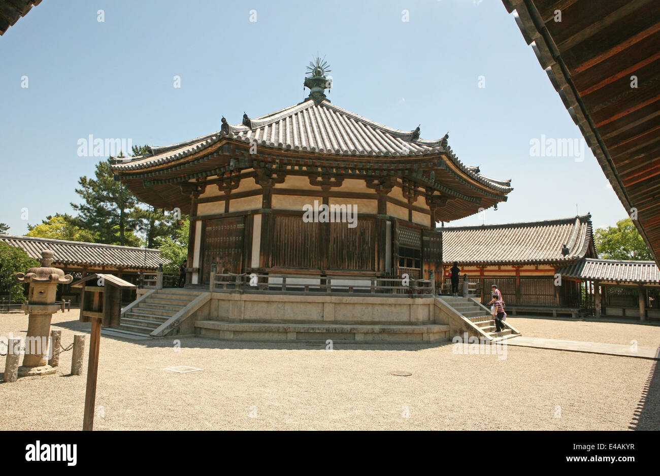 Horyuji temple complex Stock Photo - Alamy