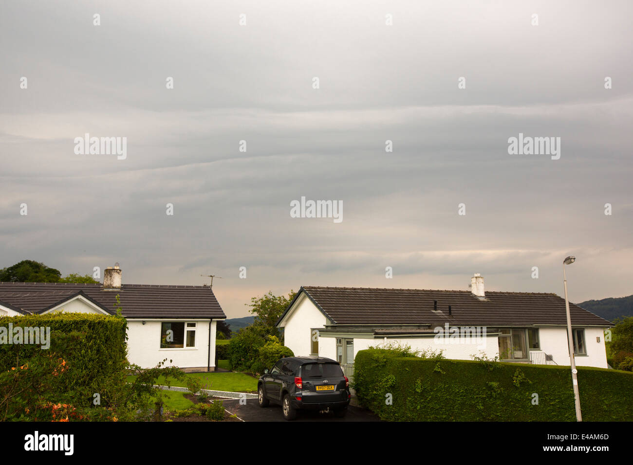 An approaching weather front over Ambleside, Cumbria, UK Stock Photo ...