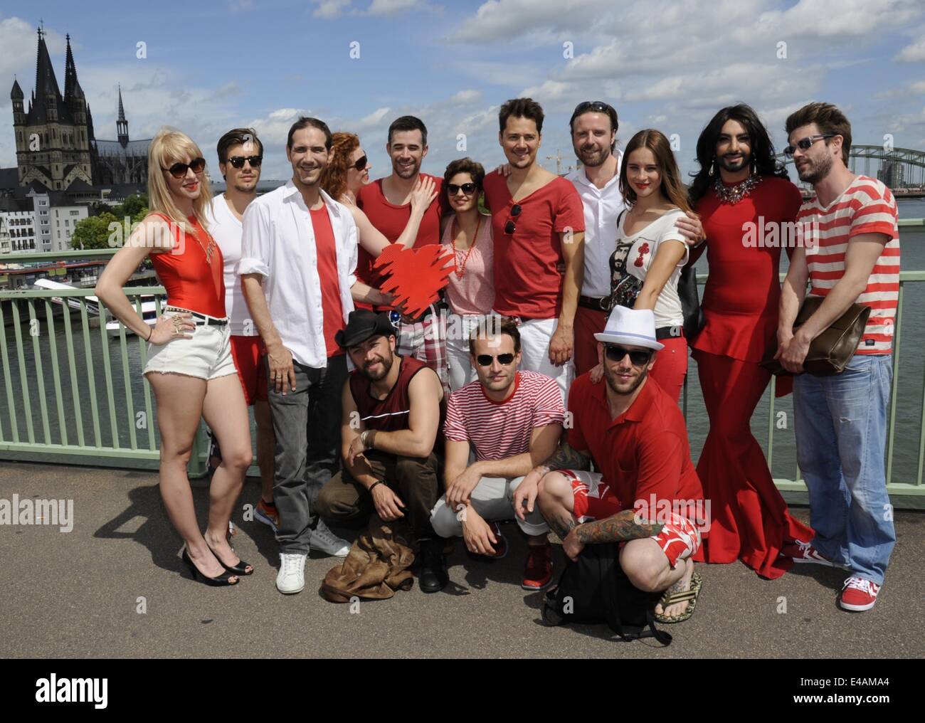 Cologne, Germany. 06th July, 2014. Guiseppe Promenzio as double of ...