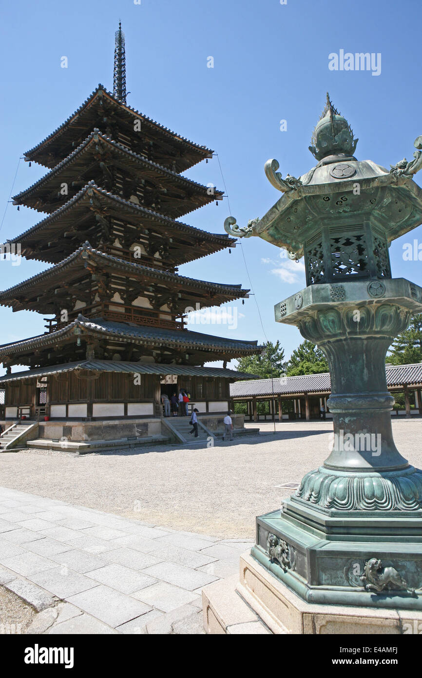 Horyuji temple complex Stock Photo - Alamy