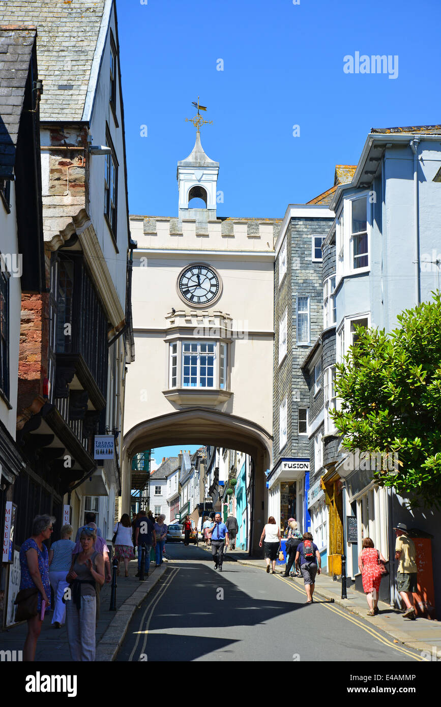 East Gate Arch, Fore Street, Totnes, Devon, England, United Kingdom ...