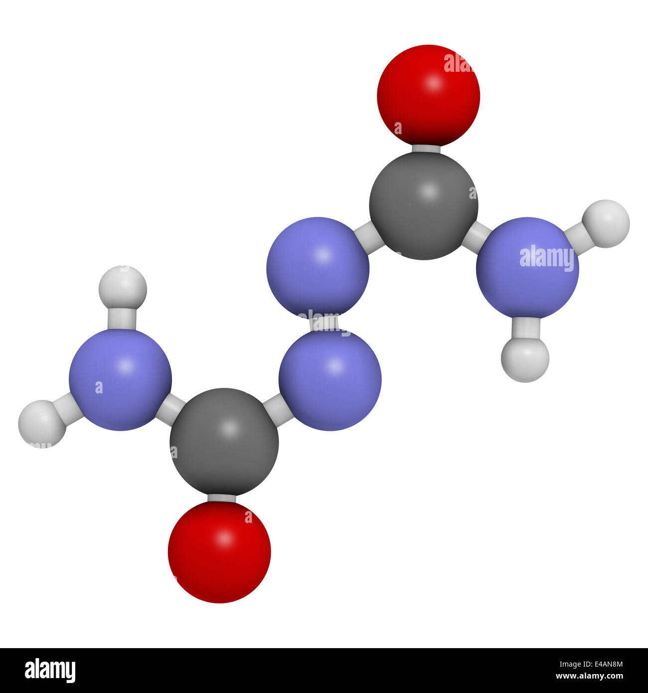Azodicarbonamide food additive molecule. Used in bread production as ...