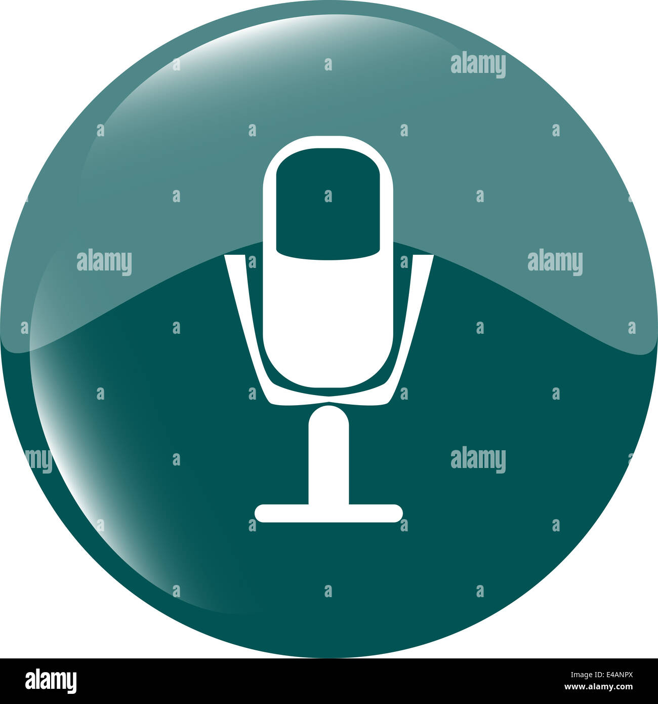 microphone icon web button isolated on white background Stock Photo - Alamy