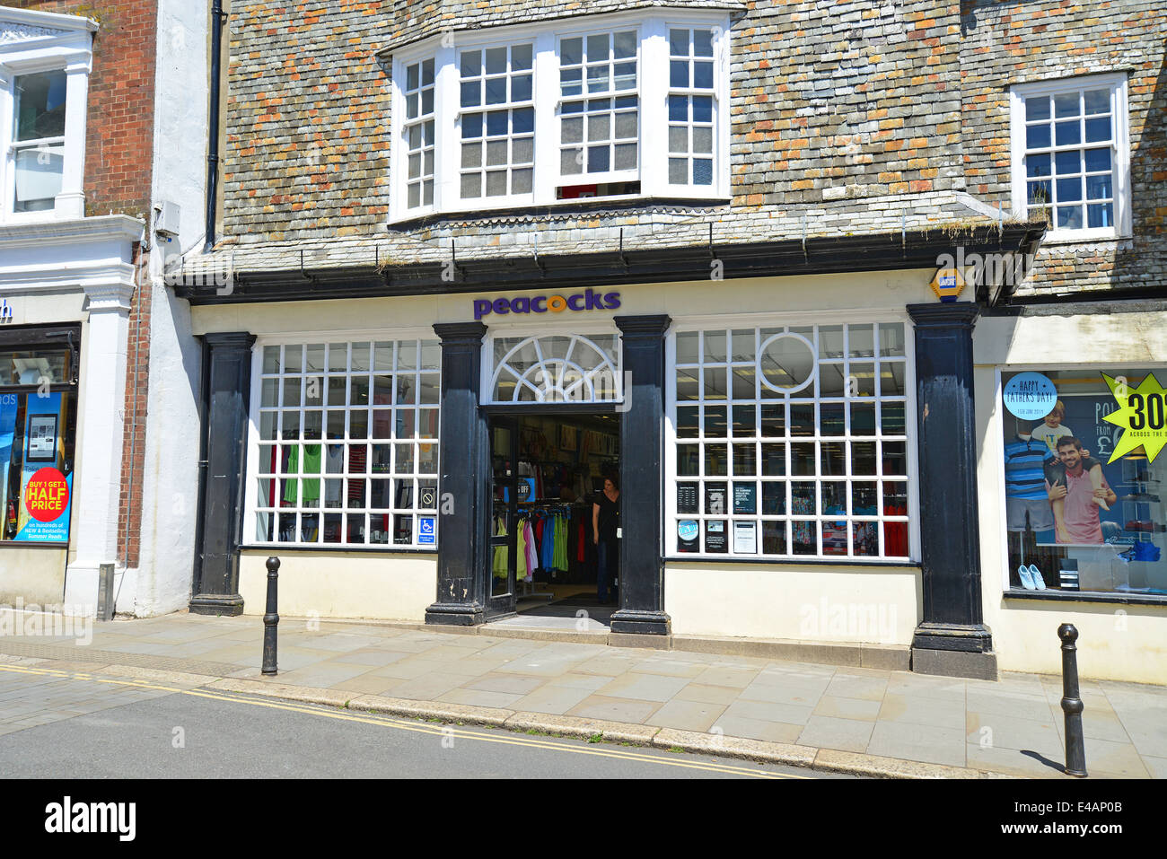 Peacocks department store, Fore Street, Totnes, Devon, England, United ...