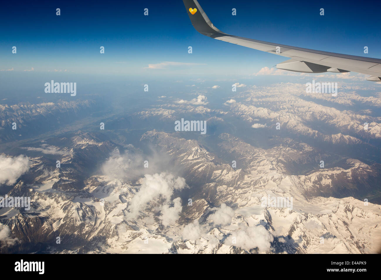 The Alps from the air in Italy Stock Photo - Alamy