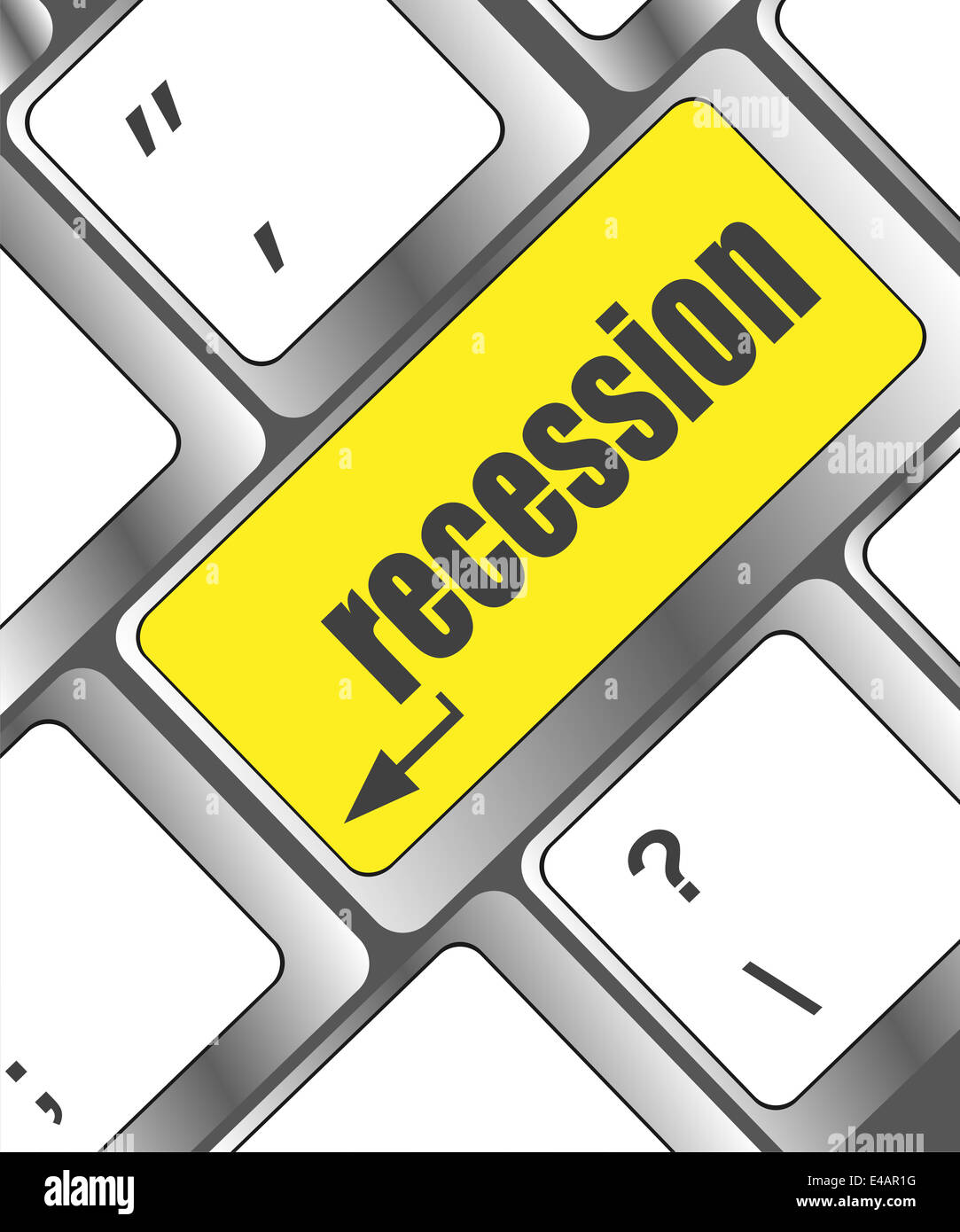 recession button on computer keyboard key Stock Photo - Alamy