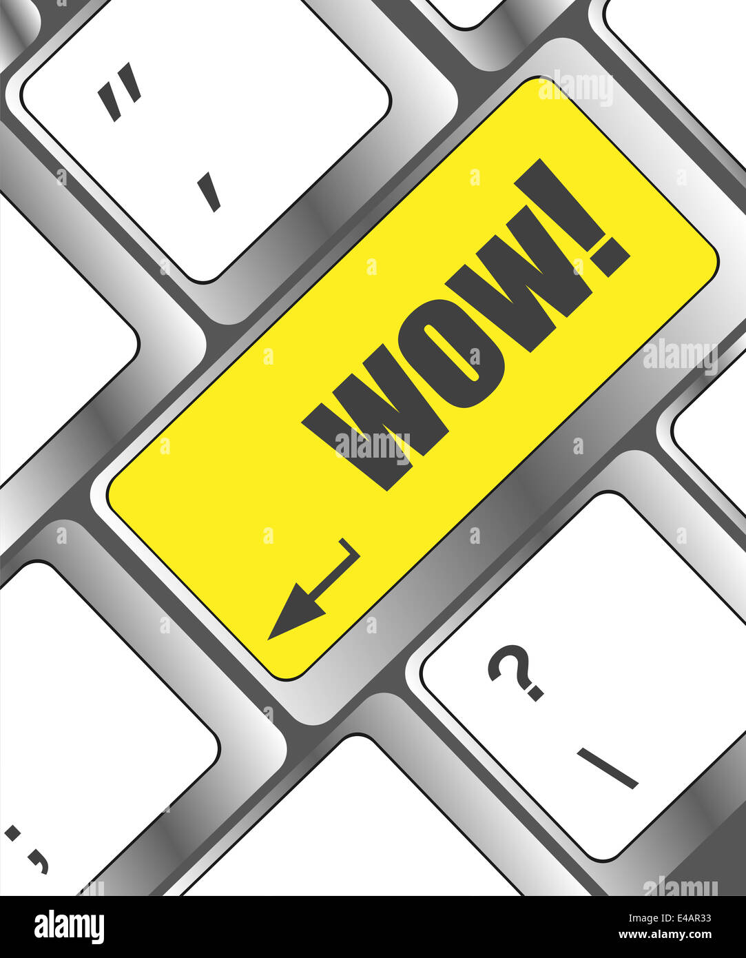 wow button on computer keyboard key Stock Photo - Alamy