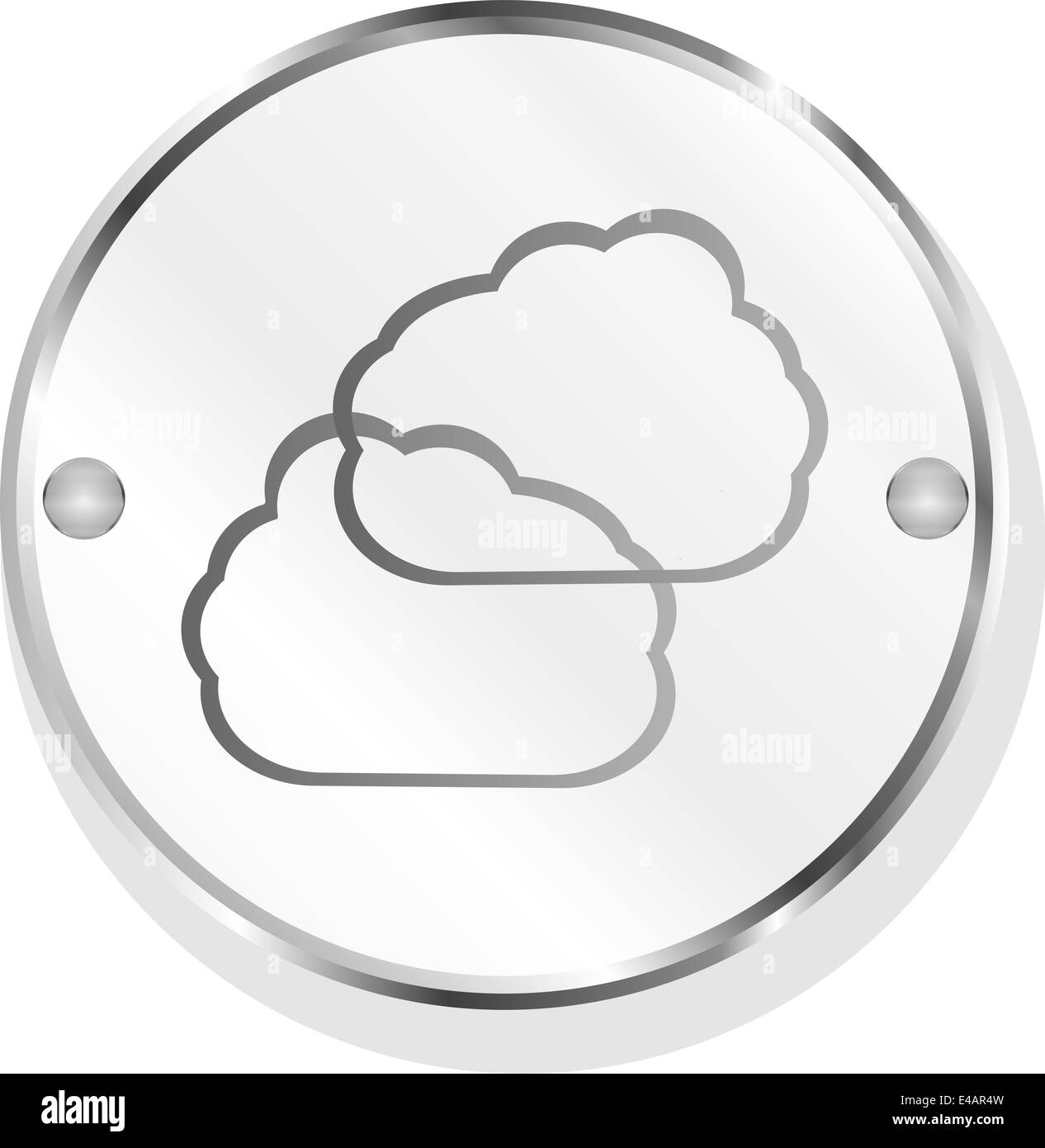 Cloud web icon button Stock Photo - Alamy