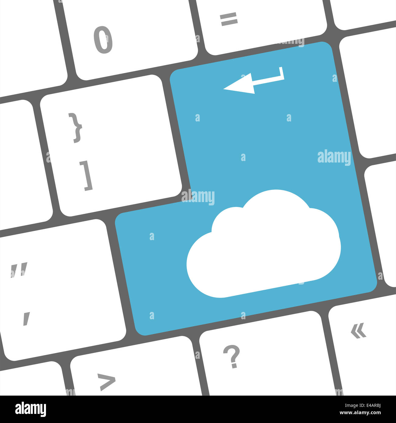 Cloud computing concept on computer keyboard Stock Photo - Alamy