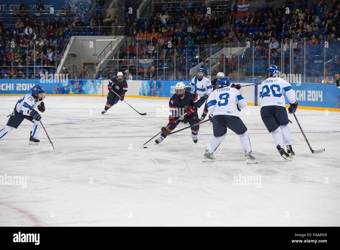 Kelli Stack (USA) during ice hockey game vs FIN at the Olympic Winter ...