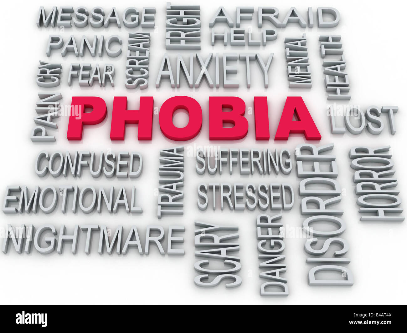 3d Phobia symbol conceptual design isolated on white. Anxiety disorder ...