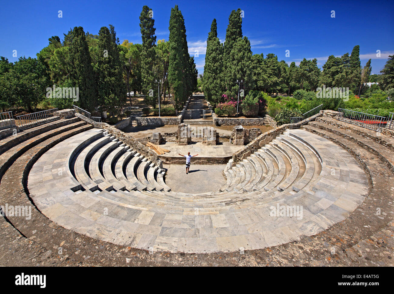 The Roman Odeon of Kos town, Kos island, Dodecanese, Aegean sea, Greece ...