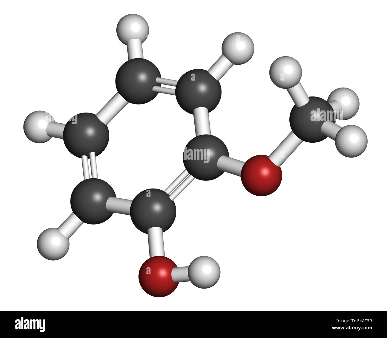 Guaiacol aromatic molecule. Responsible for the smoky taste of smoked ...
