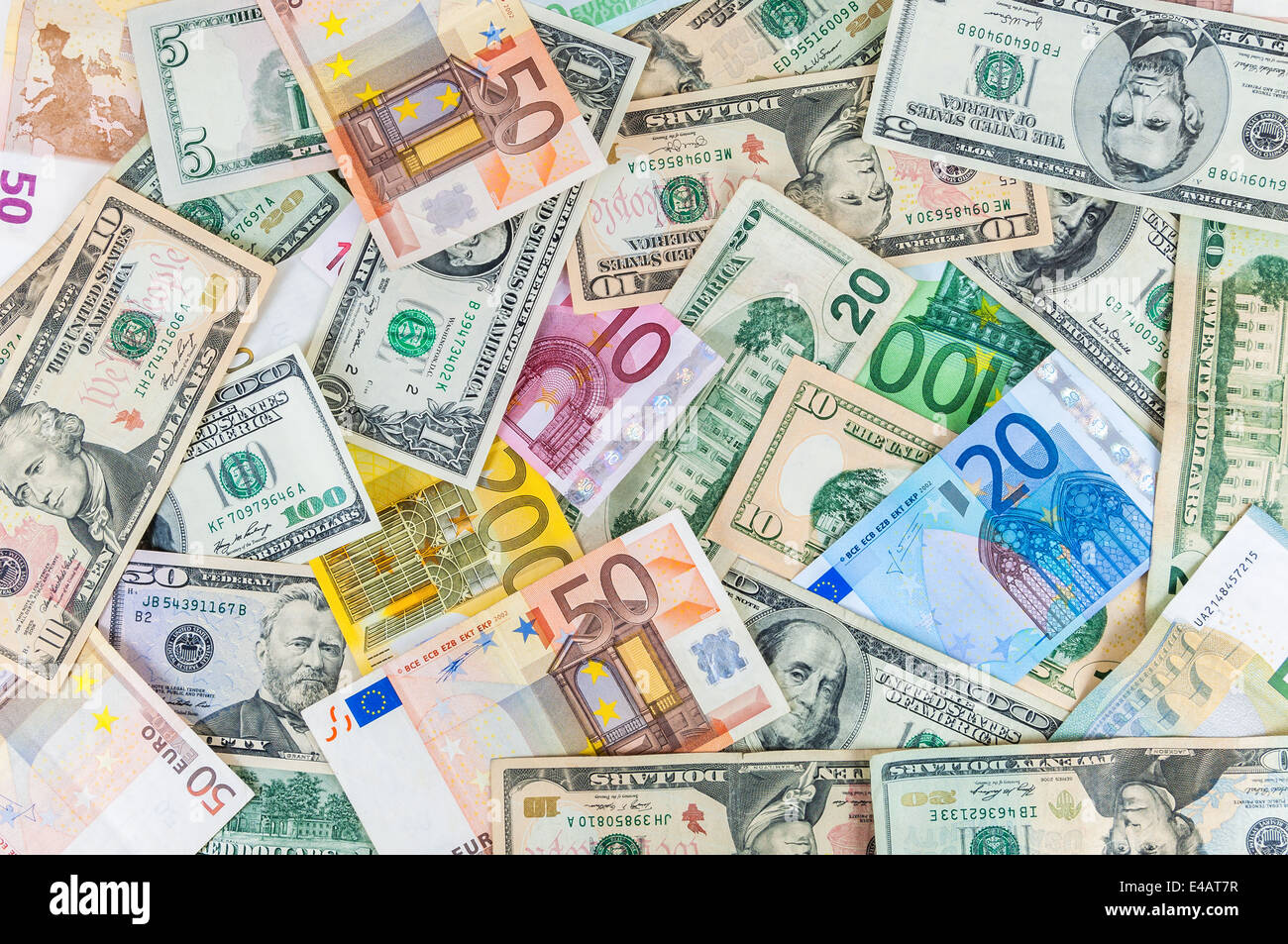 Dollar bill and euro note hi-res stock photography and images - Alamy
