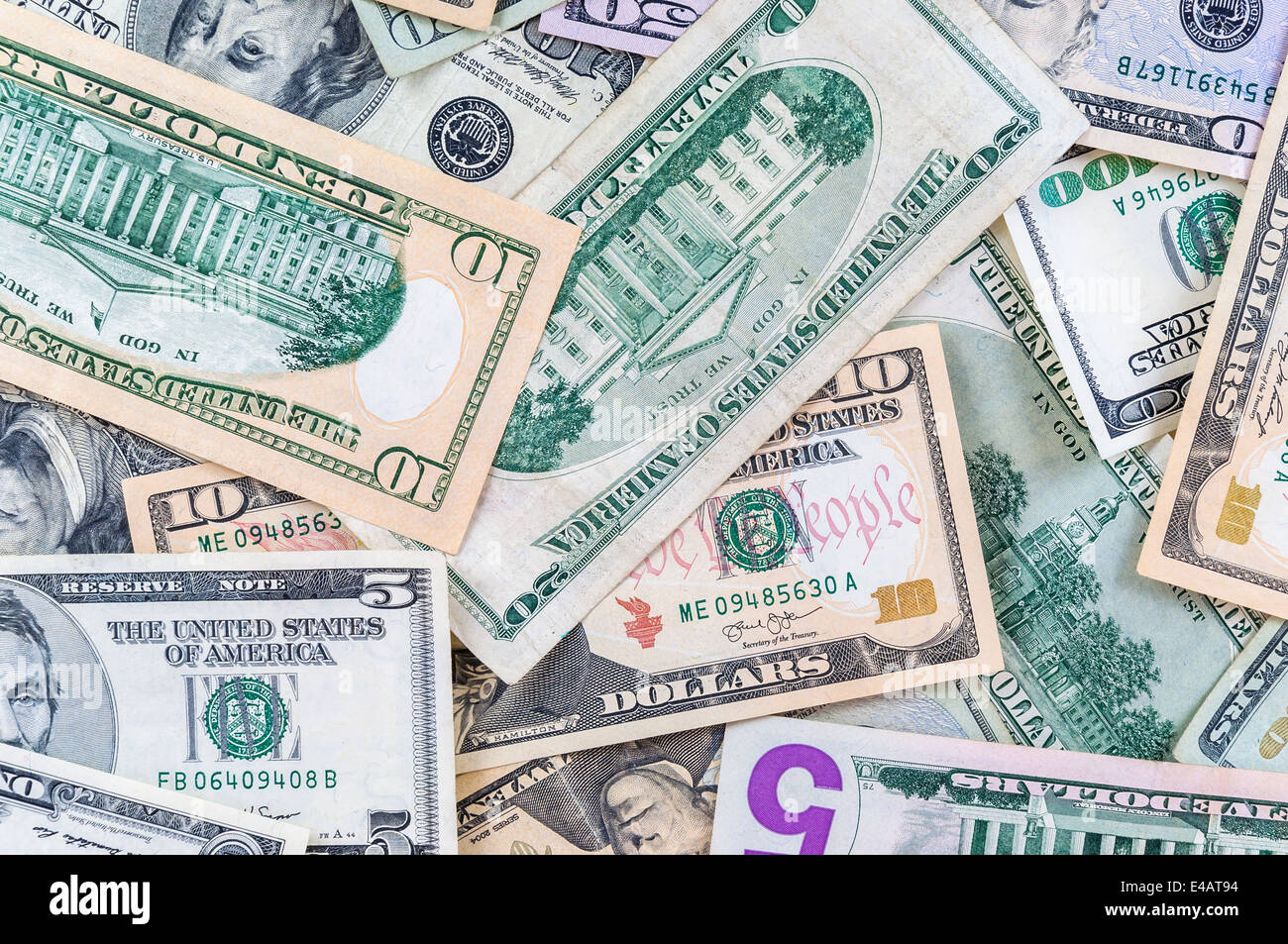 Closeup of dollar banknotes forming a money background Stock Photo - Alamy