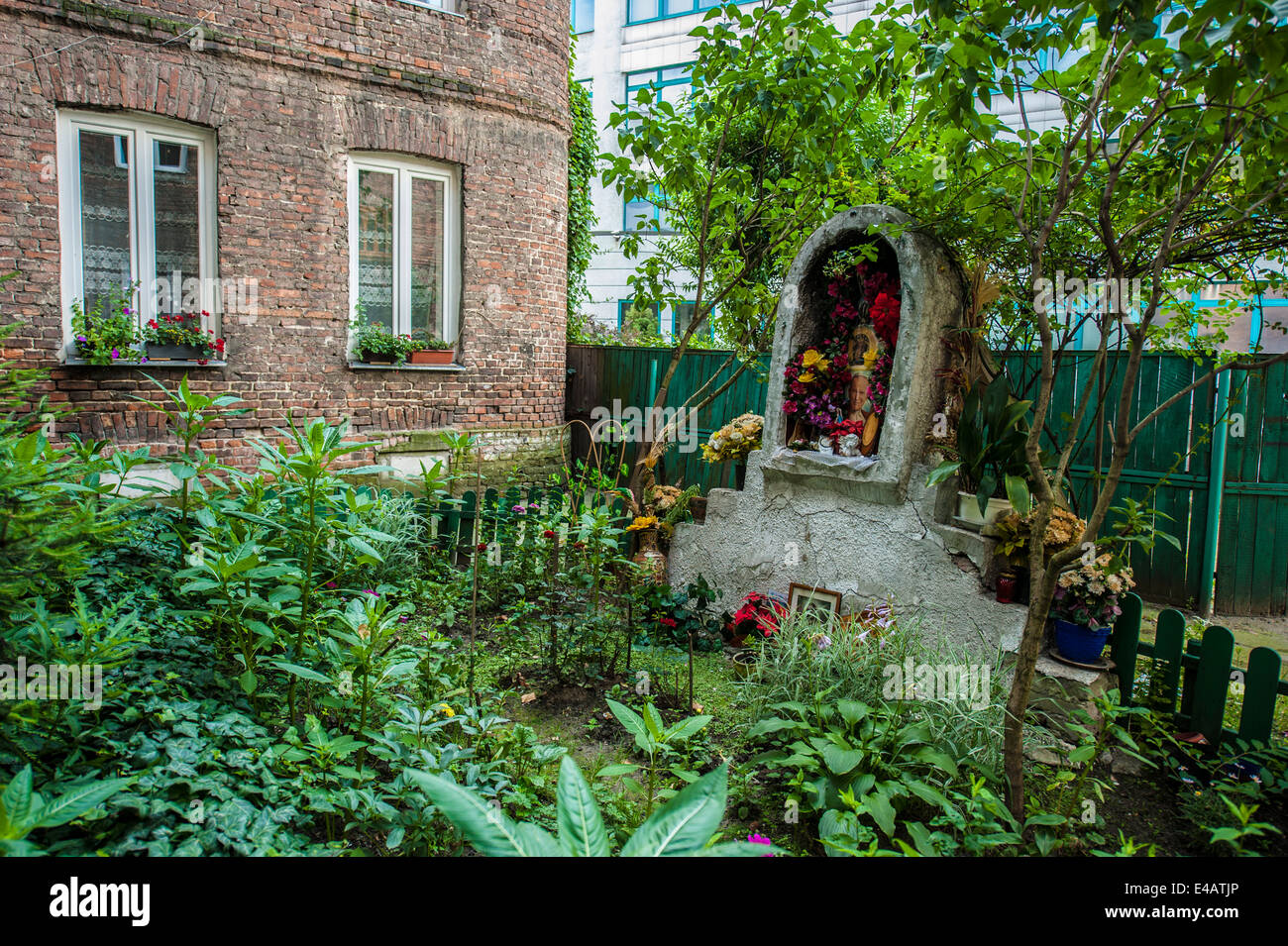Old and neglected town houses on Chmielna Street in Warsaw, Poland ...