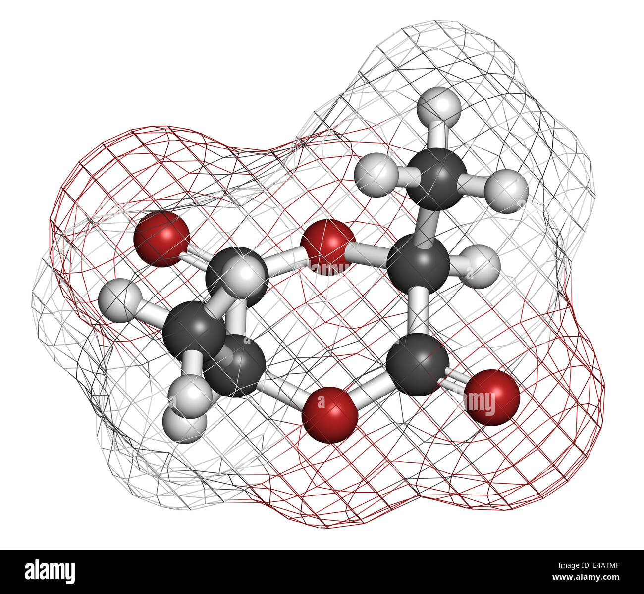 L-lactide PLA precursor molecule. Used in synthesis of polymeric ...