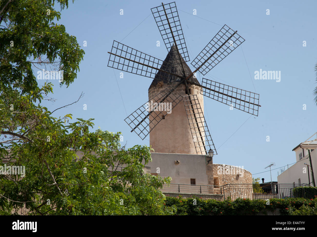 the windmills of mallorca Stock Photo - Alamy